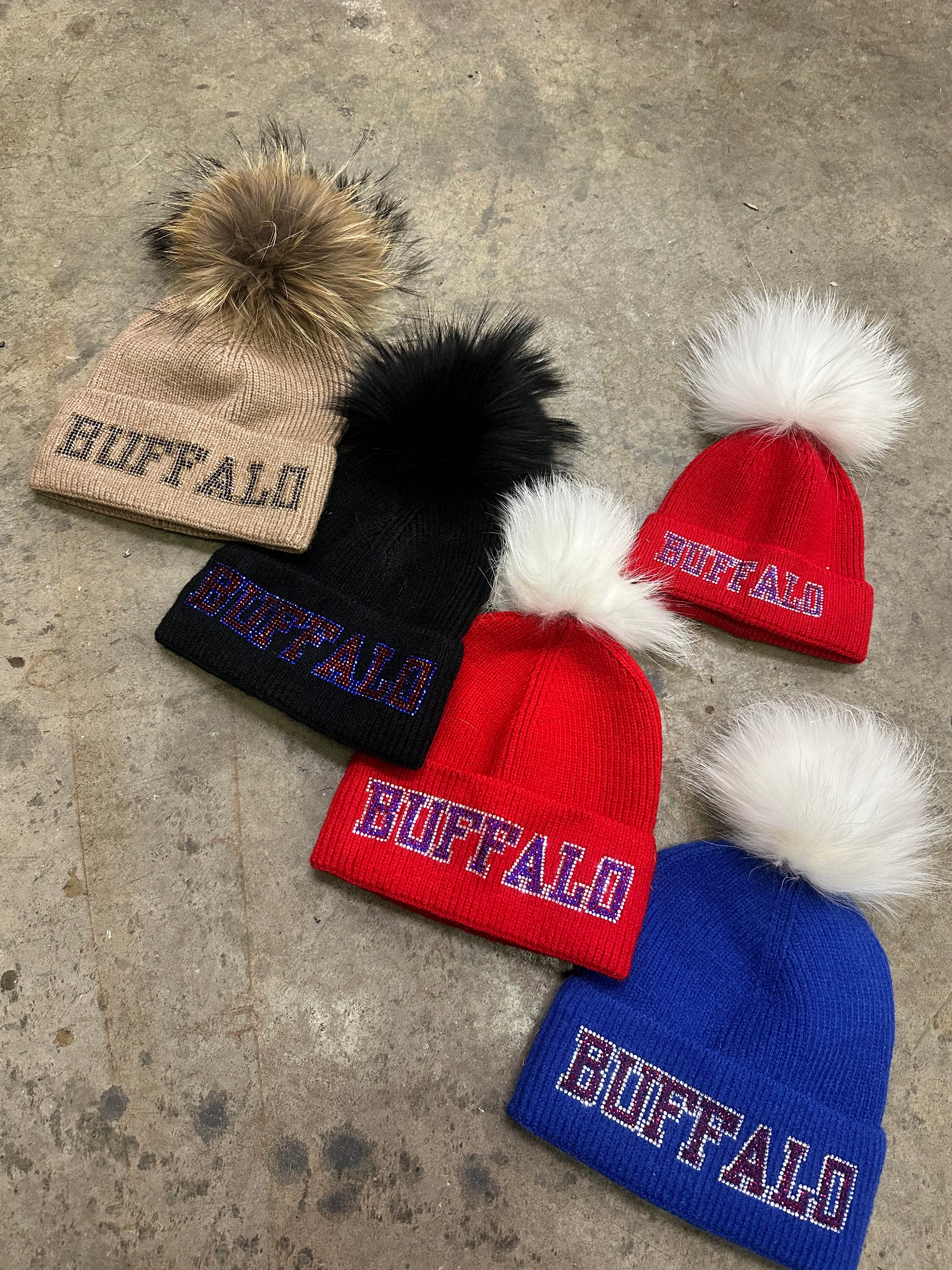 Rhinestone knitted beanies – Leveled Up Buffalo
