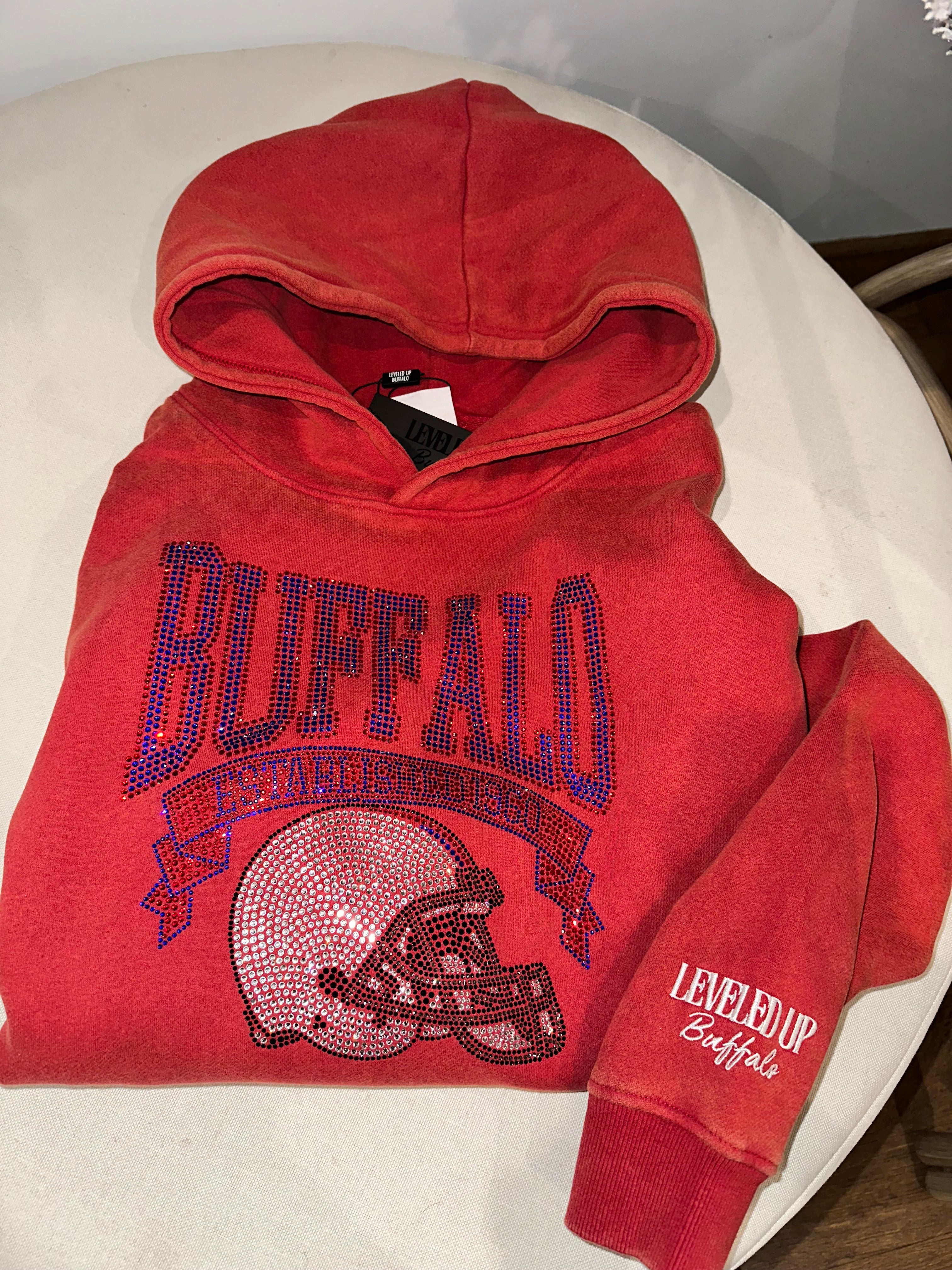 OG red acid washed LU bling tops – Leveled Up Buffalo