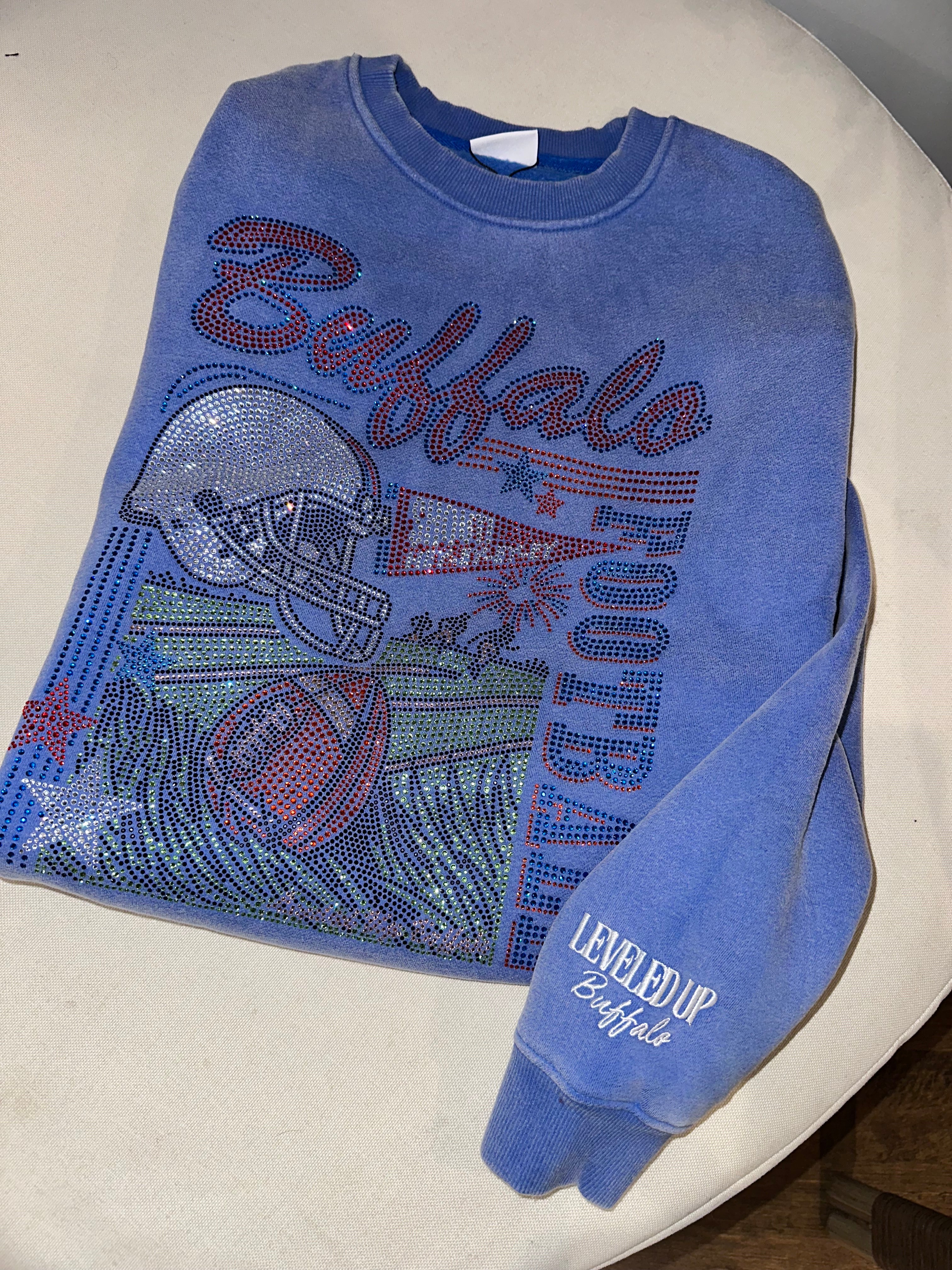 LU exclusive blue bling top – Leveled Up Buffalo